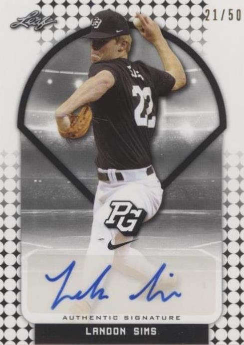 2018 Leaf Perfect Game National Showcase - Autographs Landon Sims #BA ...