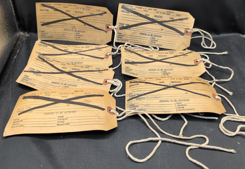 Vintage lot of 7 medical triage tags I believe military. | eBay