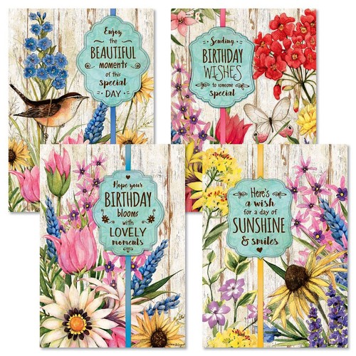 NEW Set (8) Susan Winget Bright & Beautiful Birthday Greeting Cards 4 ...