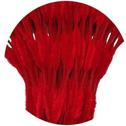 Pack of 100 Pipe Cleaners Fuzzy Bumpy Chenille Stems for Creative ...