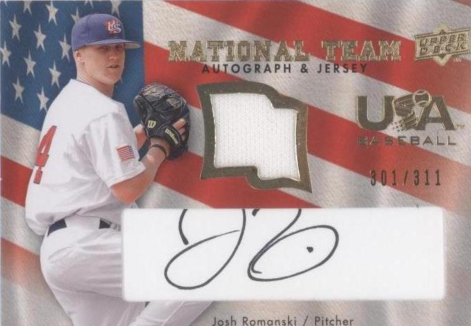 2008 Upper Deck - USA Baseball National Team Josh Romanski #USA-JR ...