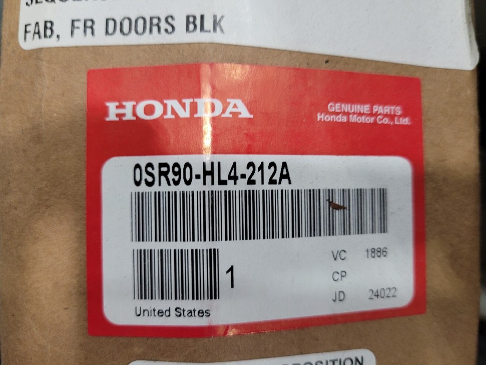 Honda Fabric Front Doors 0SR90-HL4-212A | eBay