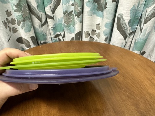 Tupperware Flat out Green Purple 3 Cup 4 Cup | eBay