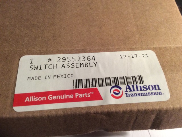 Allison Transmission Ps1 Pressure Switch 29552364 for sale online | eBay