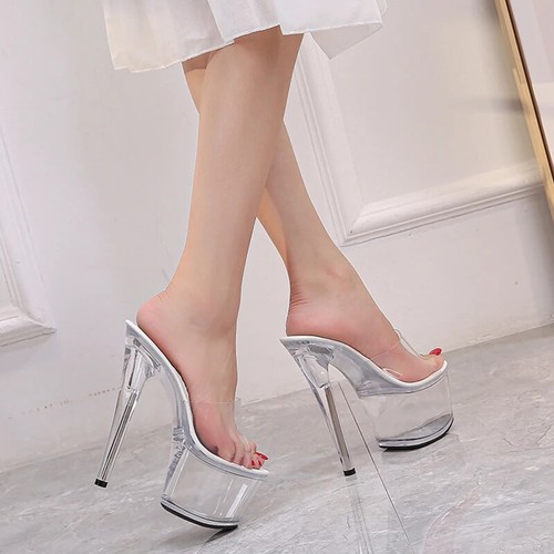 2024 NEW Super high heels 17cm slim heel waterproof platform sandals | eBay