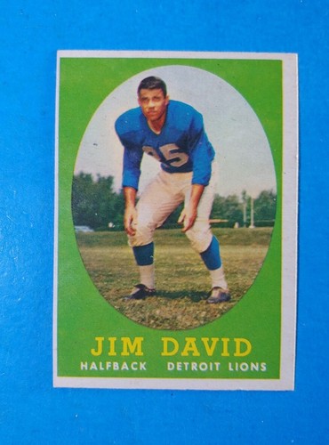 1958 TOPPS FOOTBALL #13 JIM DAVID DETROIT LIONS NM+ | eBay