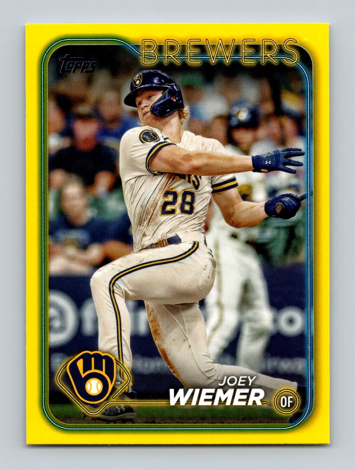 2024 Topps #9 Joey Wiemer Yellow Retail Milwaukee Brewers | eBay