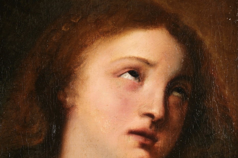 17th CENTURY FRENCH OLD MASTER OIL CANVAS - MARY MAGDALENE PORTRAIT ...