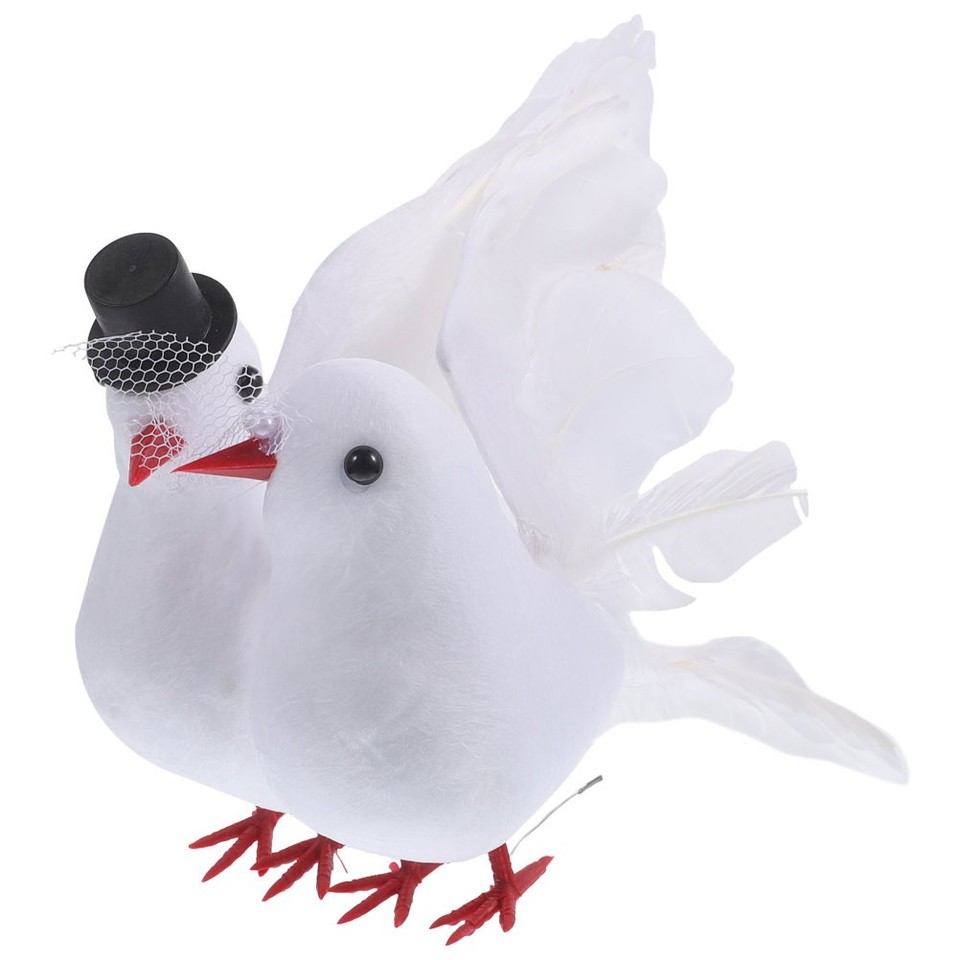 Simulation Bird Adornment Artificial Plume Dove Craft Realistic Pigeon ...