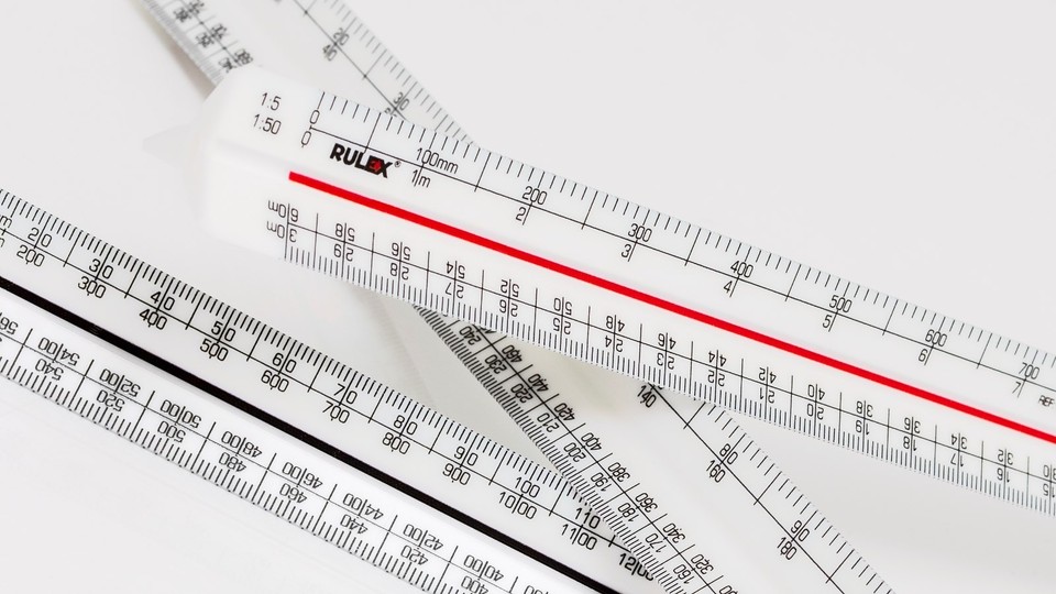 Rulex® 30cm metric triangular architects scale ruler with 12 different ...