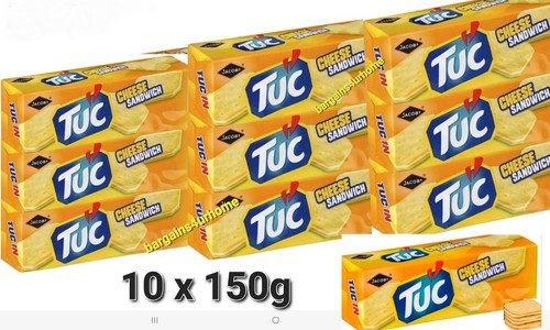 Jacob's Tuc Cheese Sandwich Biscuits 150g × 10 Pack Suitable for ...