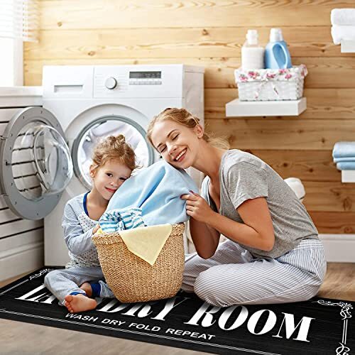 Laundry Room Rug Non Slip Laundry Rugs and Mats for Laundry Room Decor ...