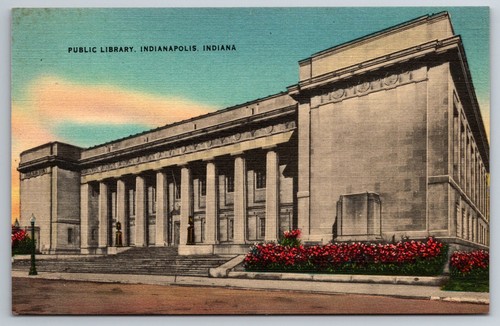 Vintage Postcard IN Indianapolis Public Library ~7480 | eBay