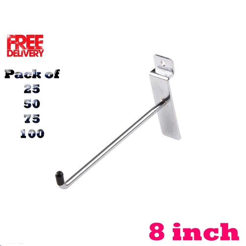 8 INCH 8" SLATWALL SLAT BOARD HOOKS ACCESSORY SINGLE PRONG SHOP RETAIL ...