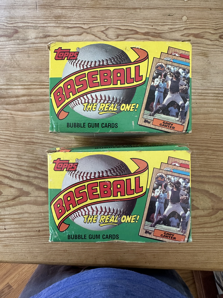 (2) 1987 Topps Baseball Wax Boxes - 72 Factory Sealed Packs - Bo ...