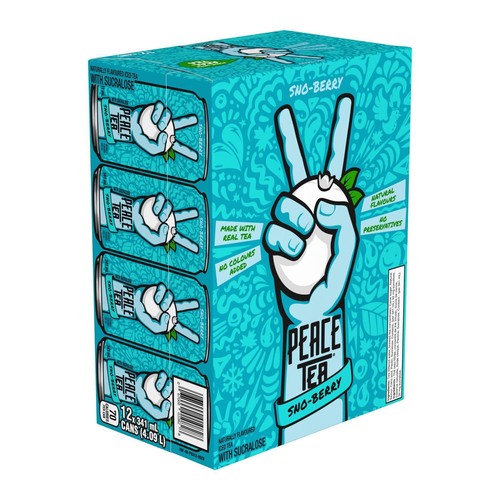 12 Cans of Peace Tea Sno-Berry Flavor Iced Tea 341 mL Each | eBay