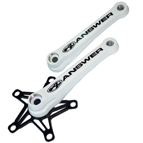 BMX Mini Cranks with bolt on spider ANSWER Alumilite Mini Cranks 160mm ...