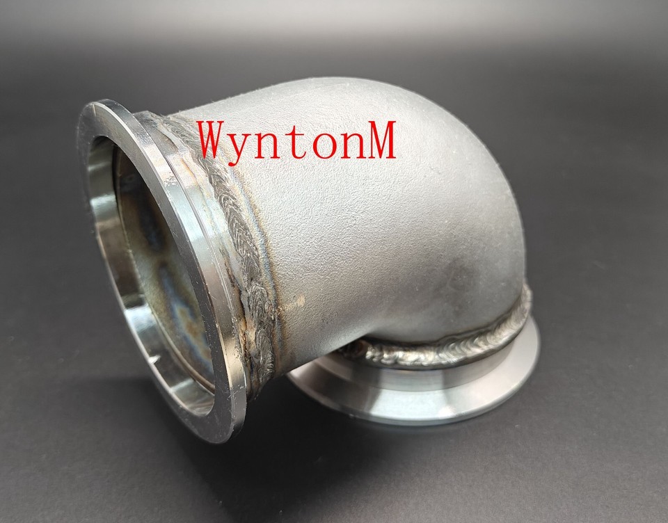 3 Inch V Band Low Profile Elbow Downpipe Exhaust pipe Stainless Steel ...