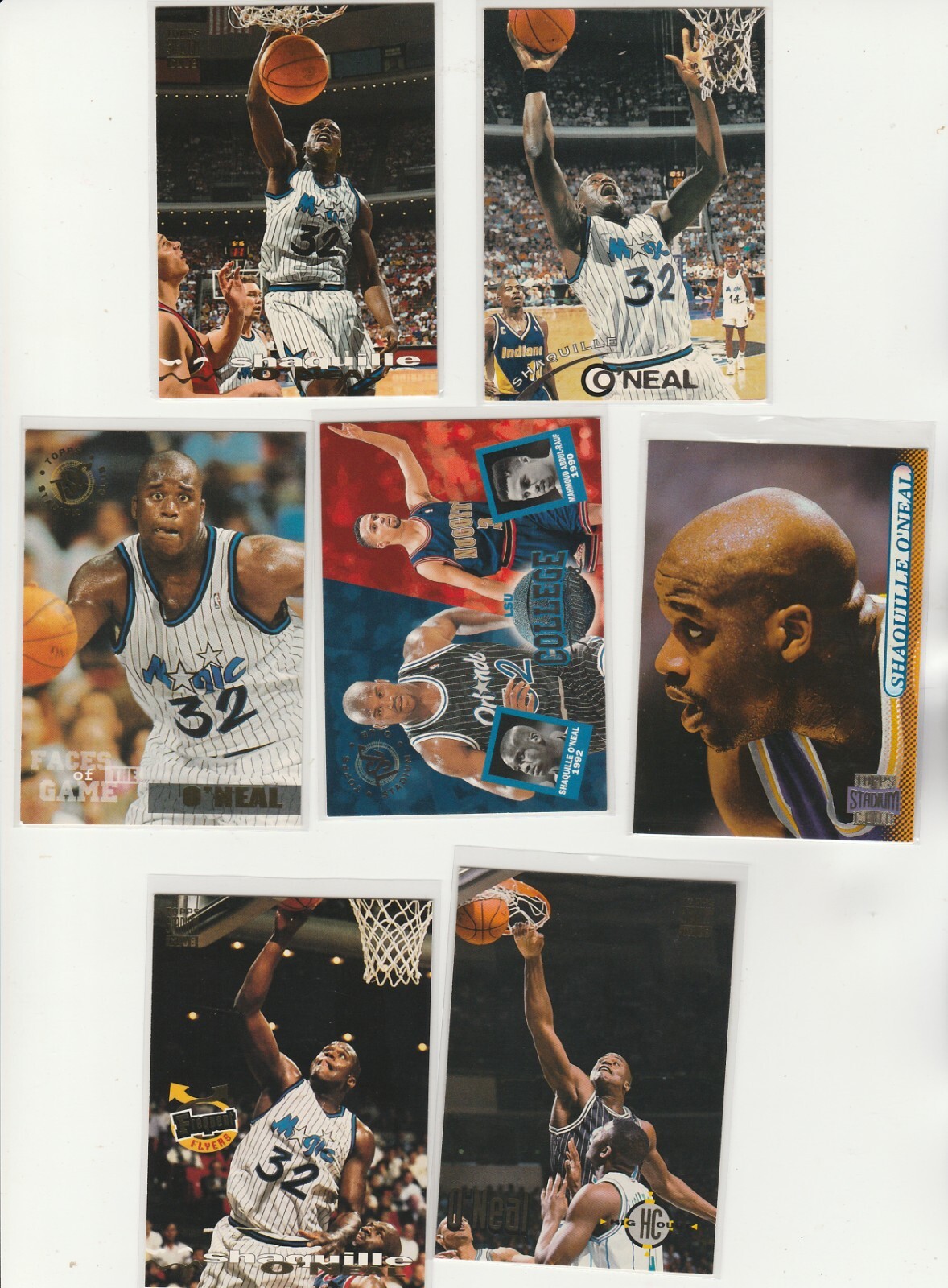 SHAQUILLE O'NEAL 90'S RAINBOW LOT STADIUM CLUB (16) DIFF W 2 RCS 5 ...
