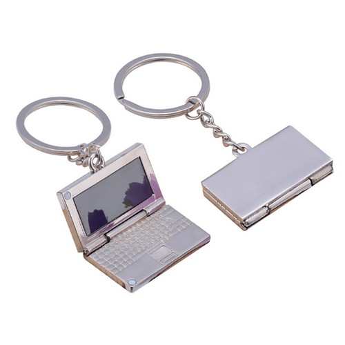 Creative Metal Simulation Notebook Computer Key Chain Car Bag Keychain ...