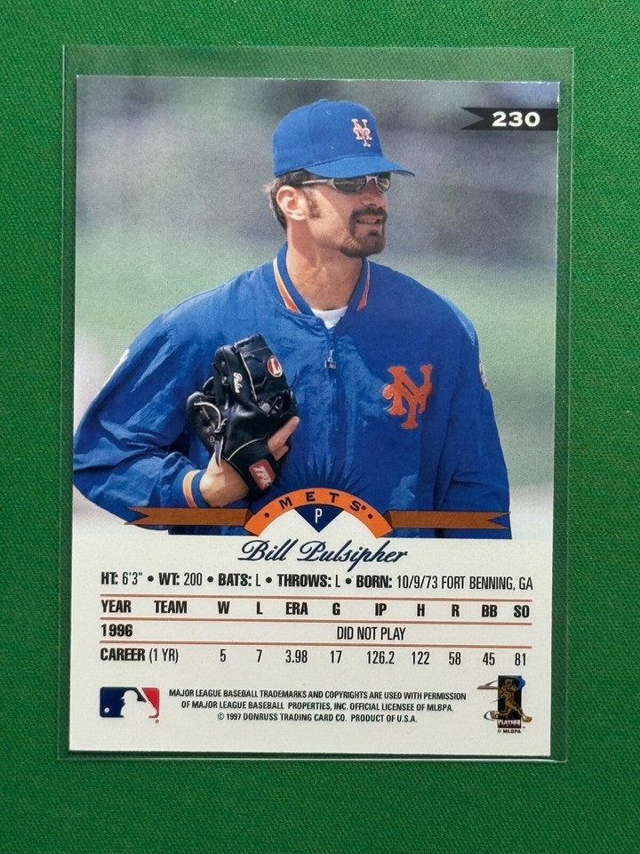 1997 Leaf Baseball Fractal Matrix Bronze Parallel #230 Bill Pulsipher | eBay