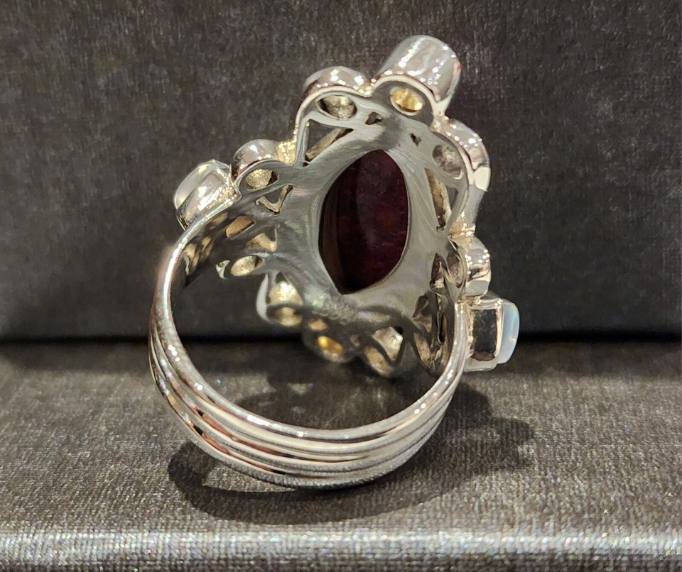 Nicky Butler RAJ Collection Ruby Citrine 925 Sterling Silver Ring ...
