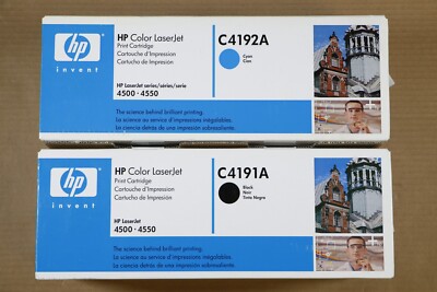 Open Genuine HP 640A Cyan & Black HP Color LaserJet 4500,4550,C4192A ...