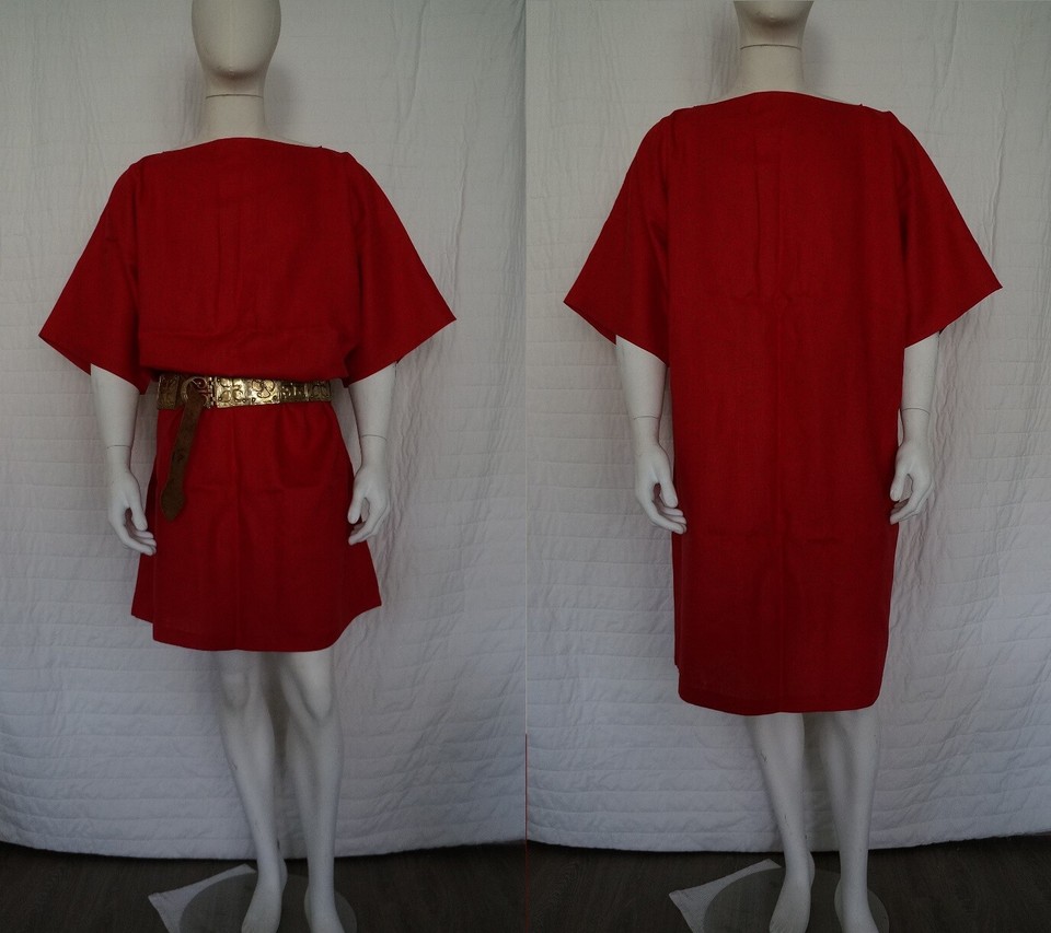 Roman Legionary Soldier Centurion Red Linen Tunic Legate Tribune Legion ...