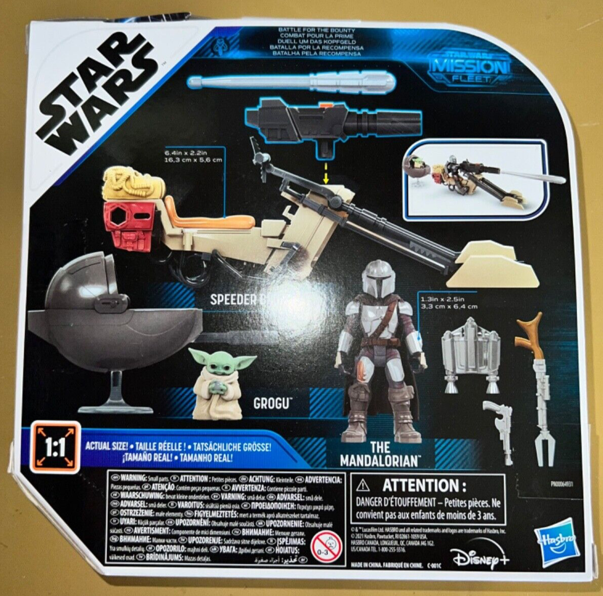 Star Wars Mission Fleet The Mandalorian & The Child Baby Yoda Speeder ...