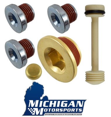 LS Block Coolant & Oil Plug Kit 4.8 5.3 5.7 6.0 6.2 LS1 LS2 LS3 LQ4 LM7 ...