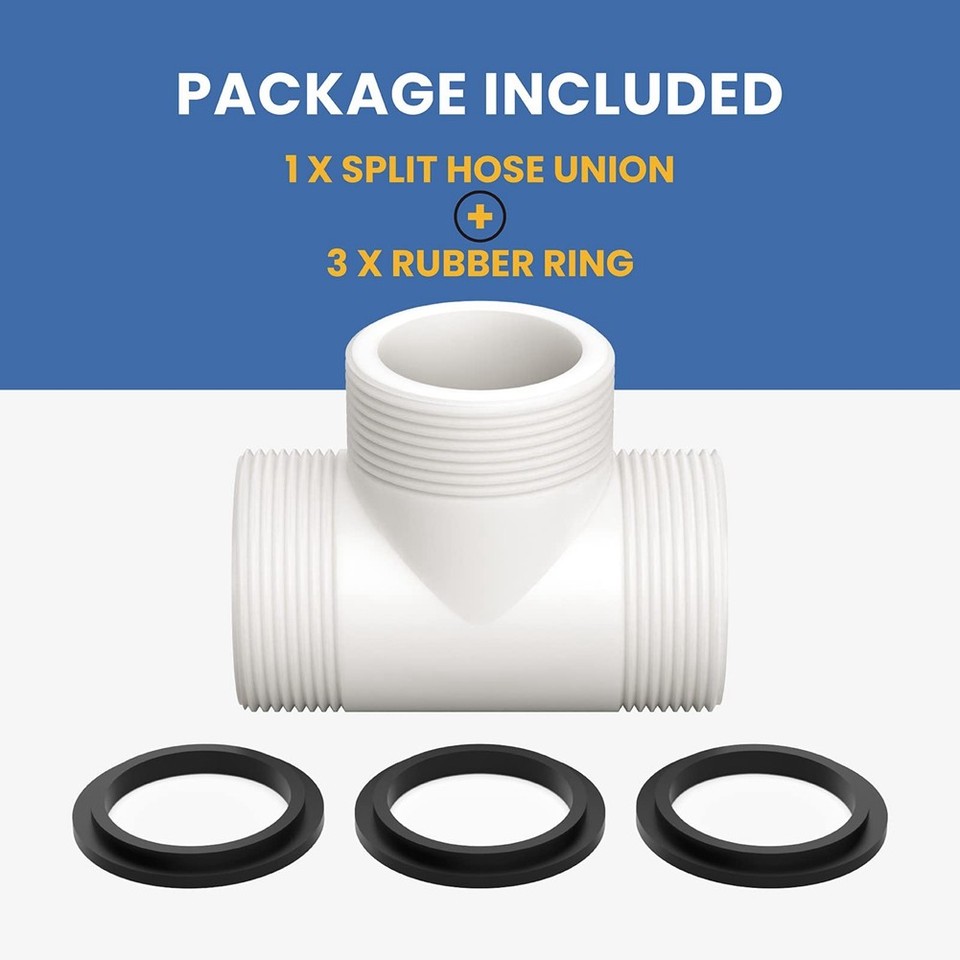 4X(Hose Adapter Replacement for & Pool Split Hose Tee T-Joint Union ...