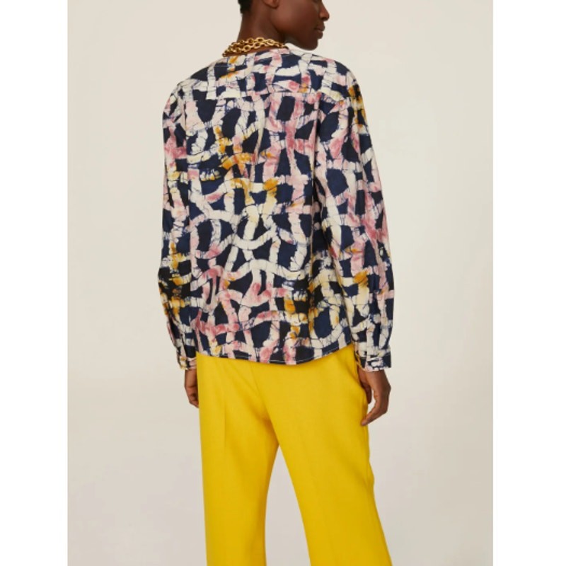 BUSAYO COLLECTIVE Multicolor Abstract Two Tone Button-Up Shirt Size XS ...