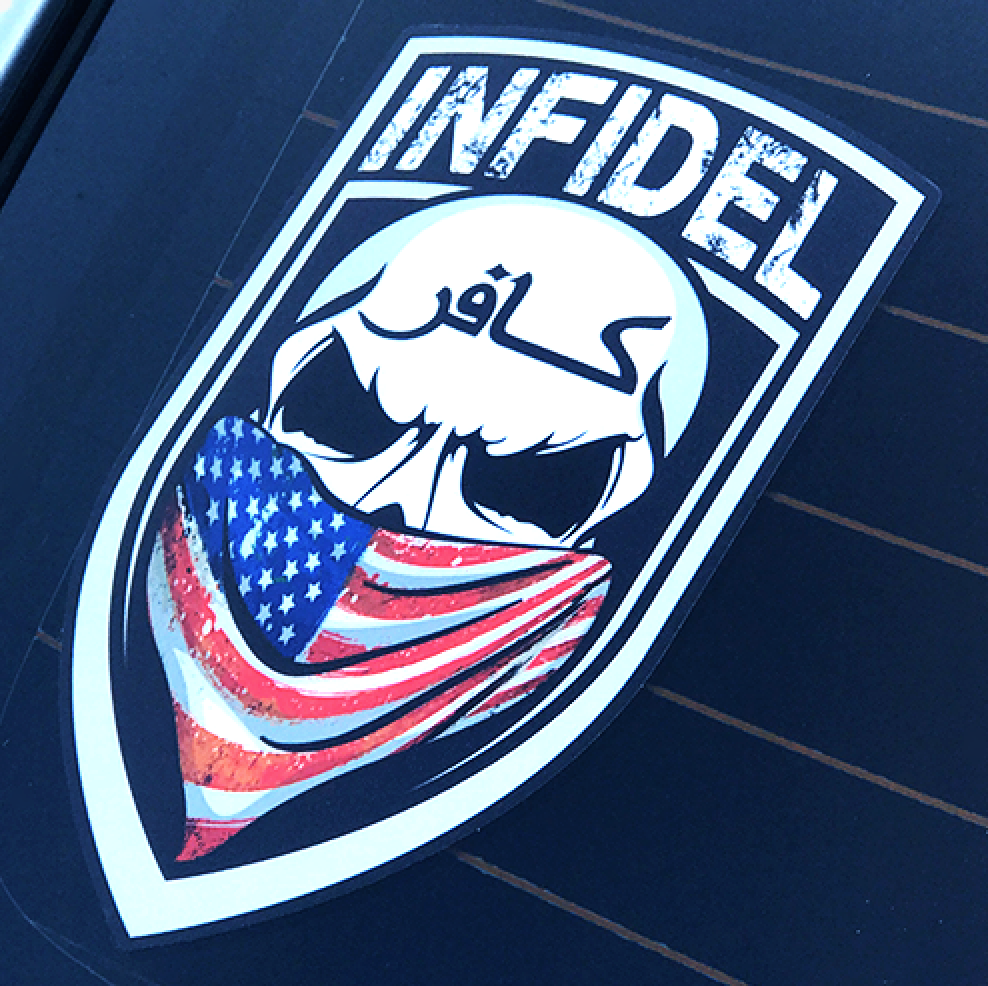 Infidel Window Sticker • Punisher Decal • Second Amendment Gun Rifle ...