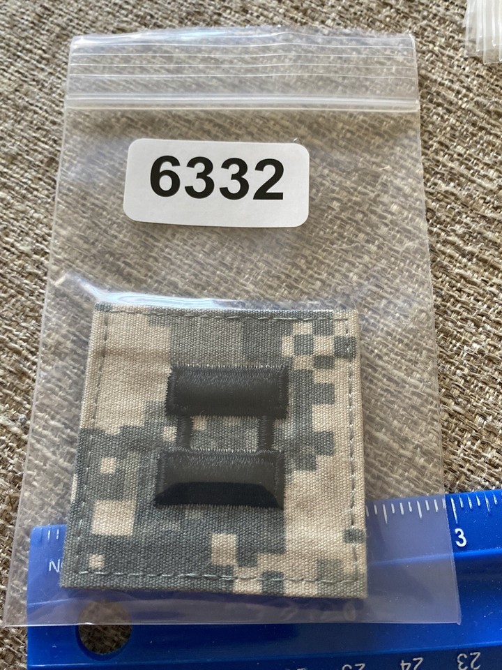 US Army Captain CPT O-3 Rank ACU Hook / Loop Pattern Military Patch ...