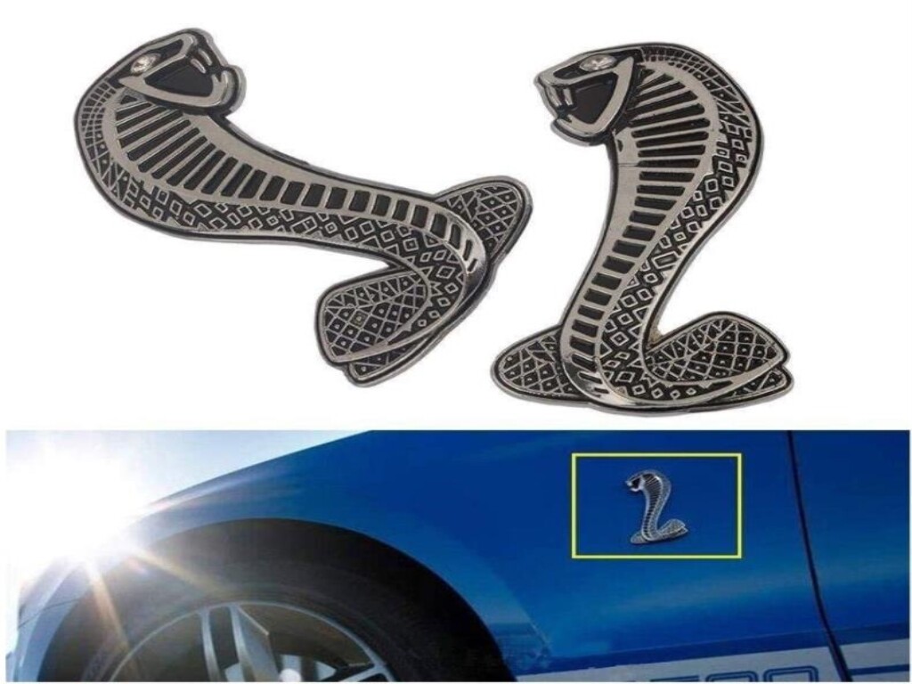 2X Kobra Auto Emblem Dekoration LKW car Sticker Badge Abzeichen Styling ...