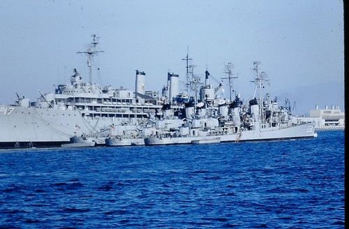 Original Lot of 7 Vtg Slides battleships navy HMS Alamein D17 USS Knapp ...