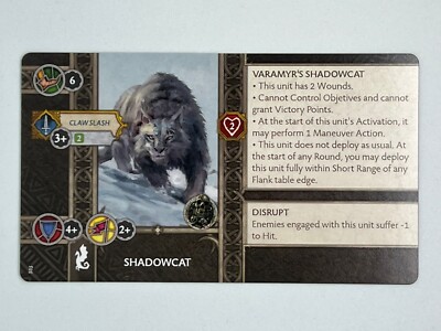 FORGEFIRE Free Folk SHADOWCAT Unit Card (S05) - A Song Of Ice & Fire ...