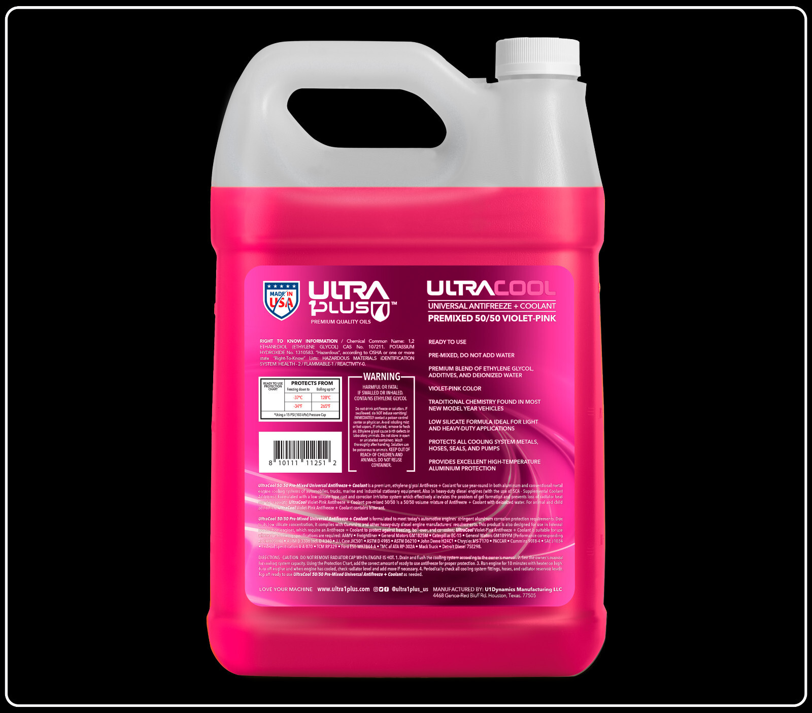 UltraCool Universal Antifreeze + Coolant PREMIXED 50/50 PINK - 1 Gal | eBay