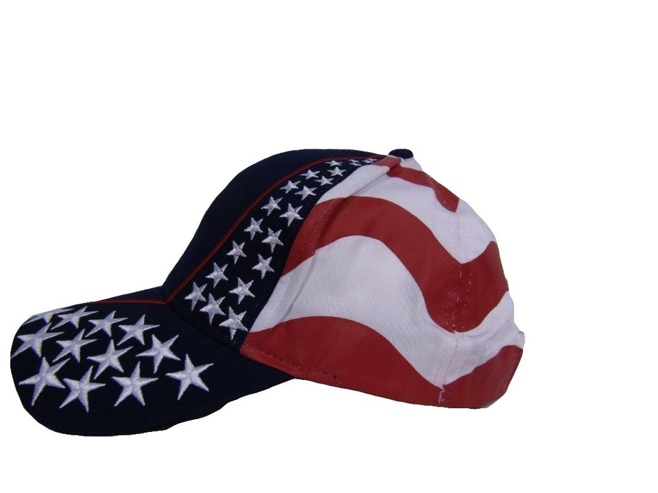USA American United States Flag Embroidered Stars Stripes Baseball Cap ...
