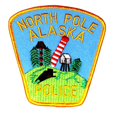 NORTH POLE ALASKA AK Sheriff Police Patch TOTEM POLE CABIN SLED ...