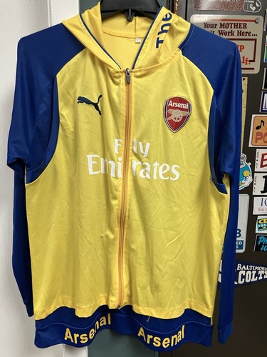 Arsenal FC Yellow And Blue Puma Full Zip Nylon Jacket - Size Xl | eBay