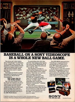 1983 • SONY Big SCREEN TV print ad • 1980s KP 7225 5040 5020 ADS.70 | eBay