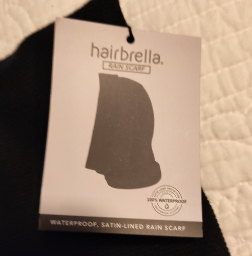 Hairbrella Satin-lined, Waterproof, Infinity Scarf Black New with Tags ...