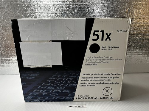 HP 51X Black Toner Cartridge Q7551X OEM NEW Sealed HIGH VOLUME LJ P3005 ...