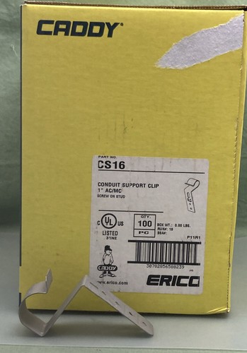 QTY 100 NEW ERICO CADDY CS16 1" CONDUIT SUPPORT CLIP | eBay