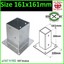 Heavy Duty Galvanised Bolt Down SQUARE POST Fence Foot Base Support 51 ...