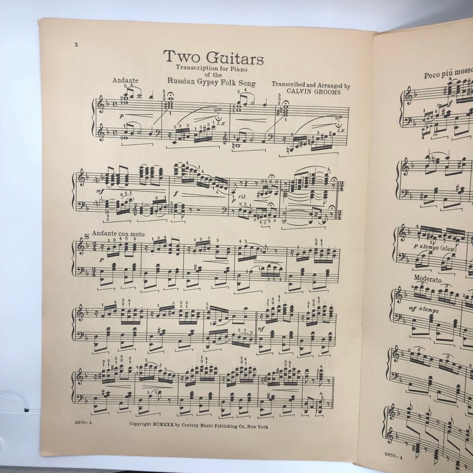 1930 Grooms - Two Guitars - Russian Gypsy Folk Song by Calvin Grooms | eBay