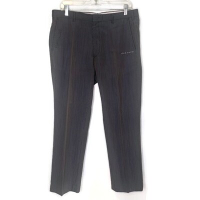 Louis Castel Men’s Navy Thin Striped Slacks Dress Pants Size 32 | eBay