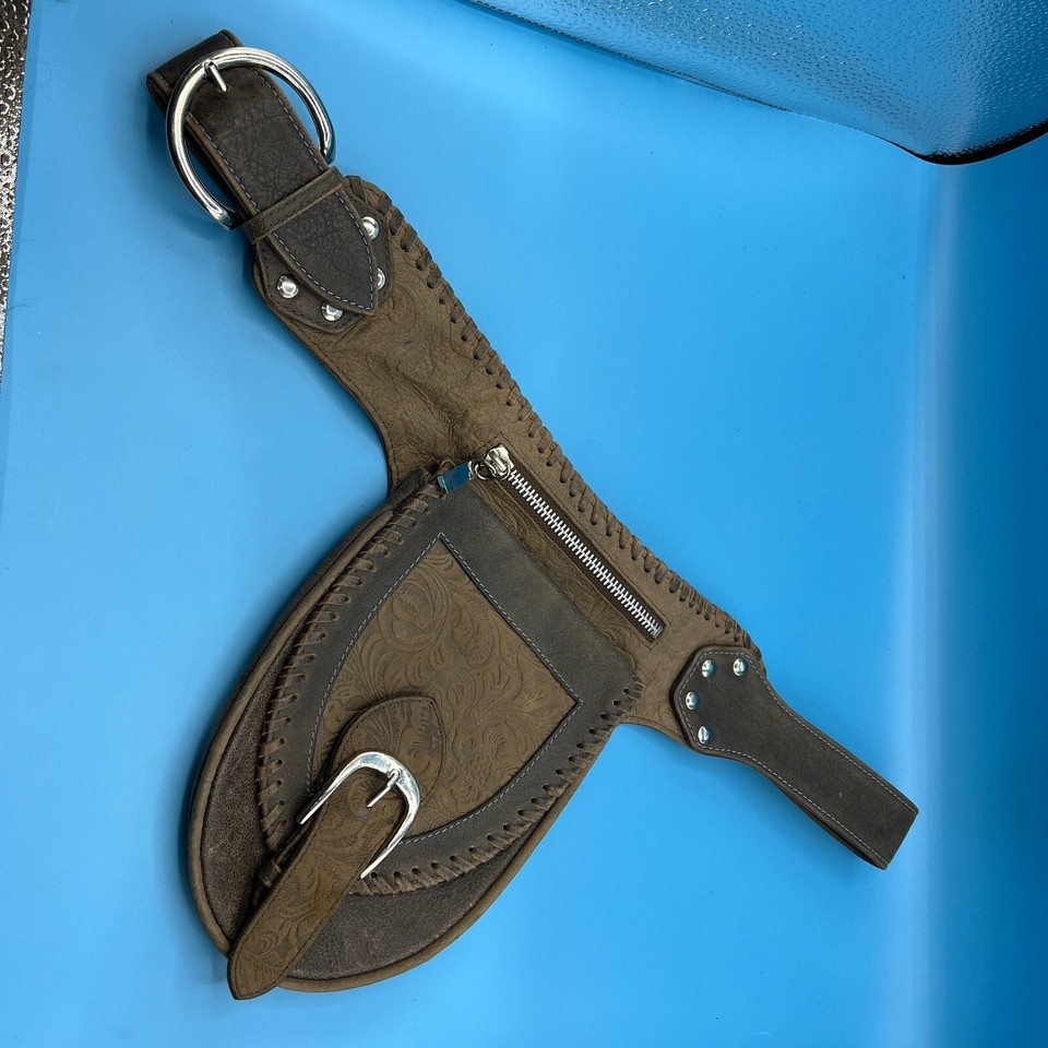 Hip Handmade Intricate Leather Work, Waist Pack Bag Belt Utility Pouch | eBay