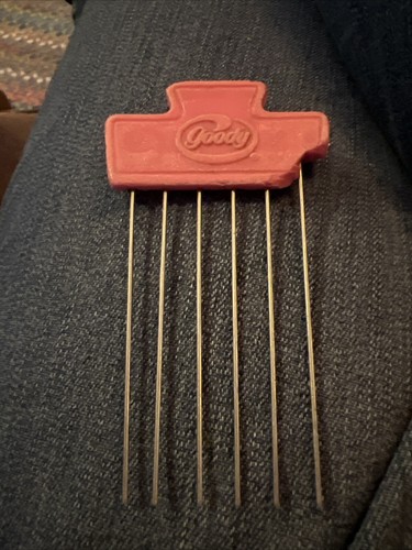 Vintage Goody Hair Pick Tease Lift Metal Purse Travel Pink 3.5” | eBay